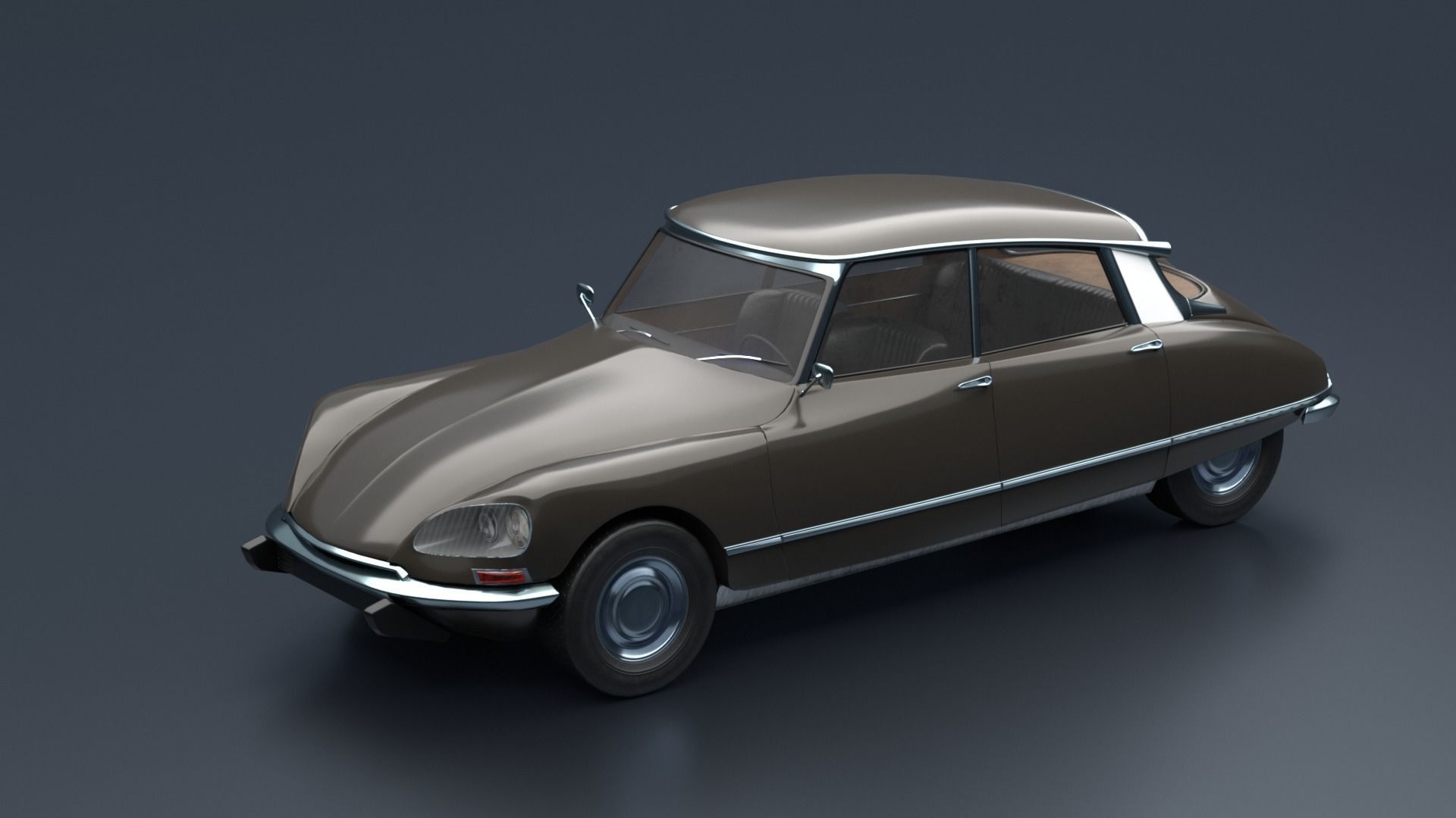 3D model Retro Vehicle - Citroen DS - VR / AR / low-poly animated ...