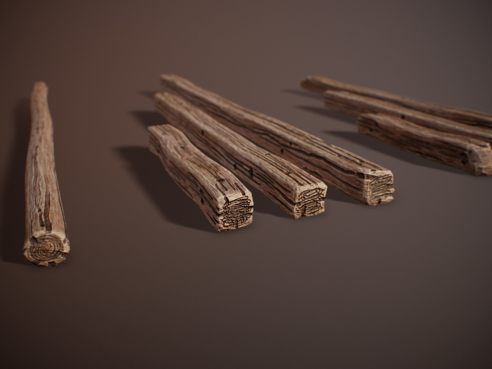3D model stylized Wood Sticks PBR VR / AR / low-poly | CGTrader