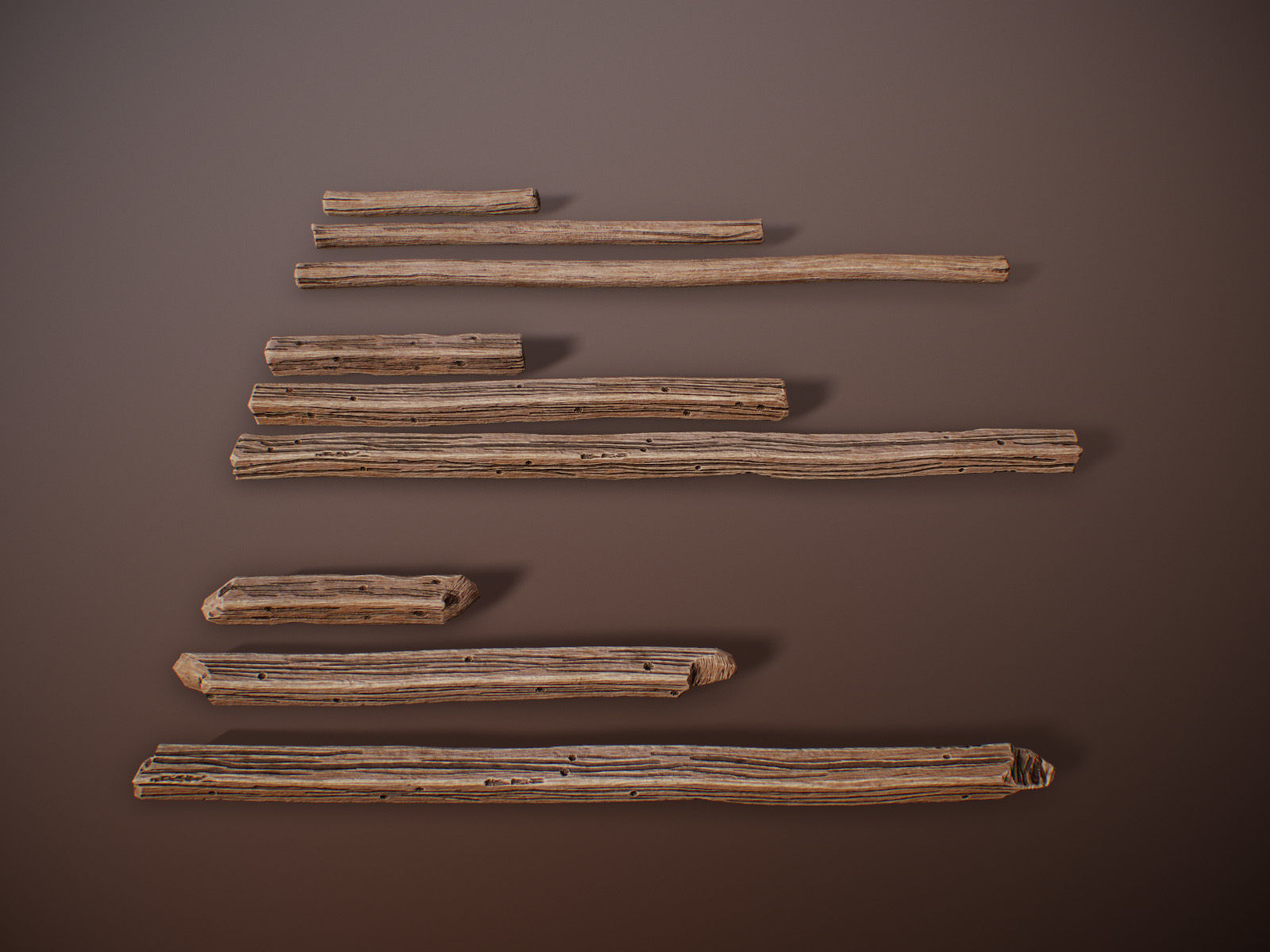 3D model stylized Wood Sticks PBR VR / AR / low-poly | CGTrader
