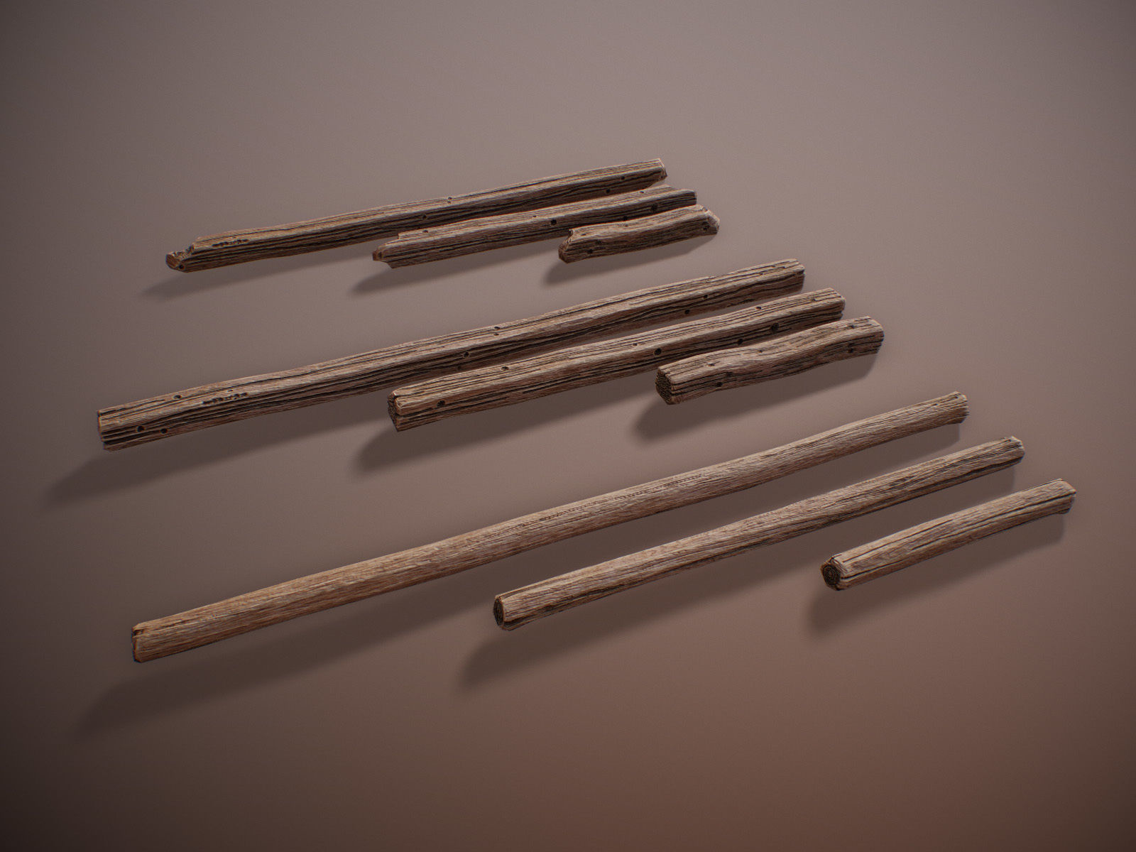 3D model stylized Wood Sticks PBR VR / AR / low-poly | CGTrader