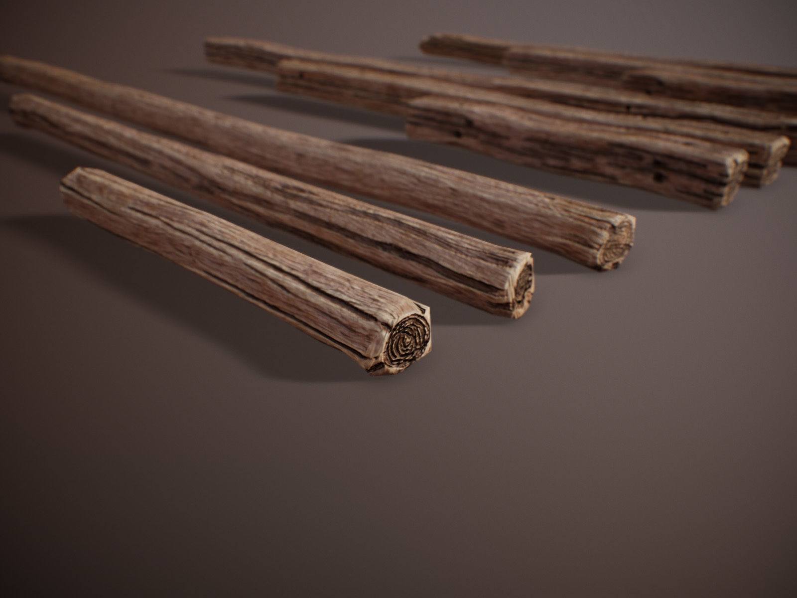 3D model stylized Wood Sticks PBR VR / AR / low-poly | CGTrader