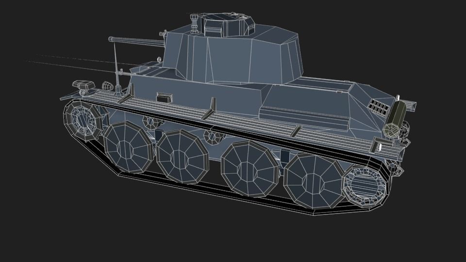 3D model Pz Kpfw 38t LowPoly isometric VR / AR / low-poly | CGTrader
