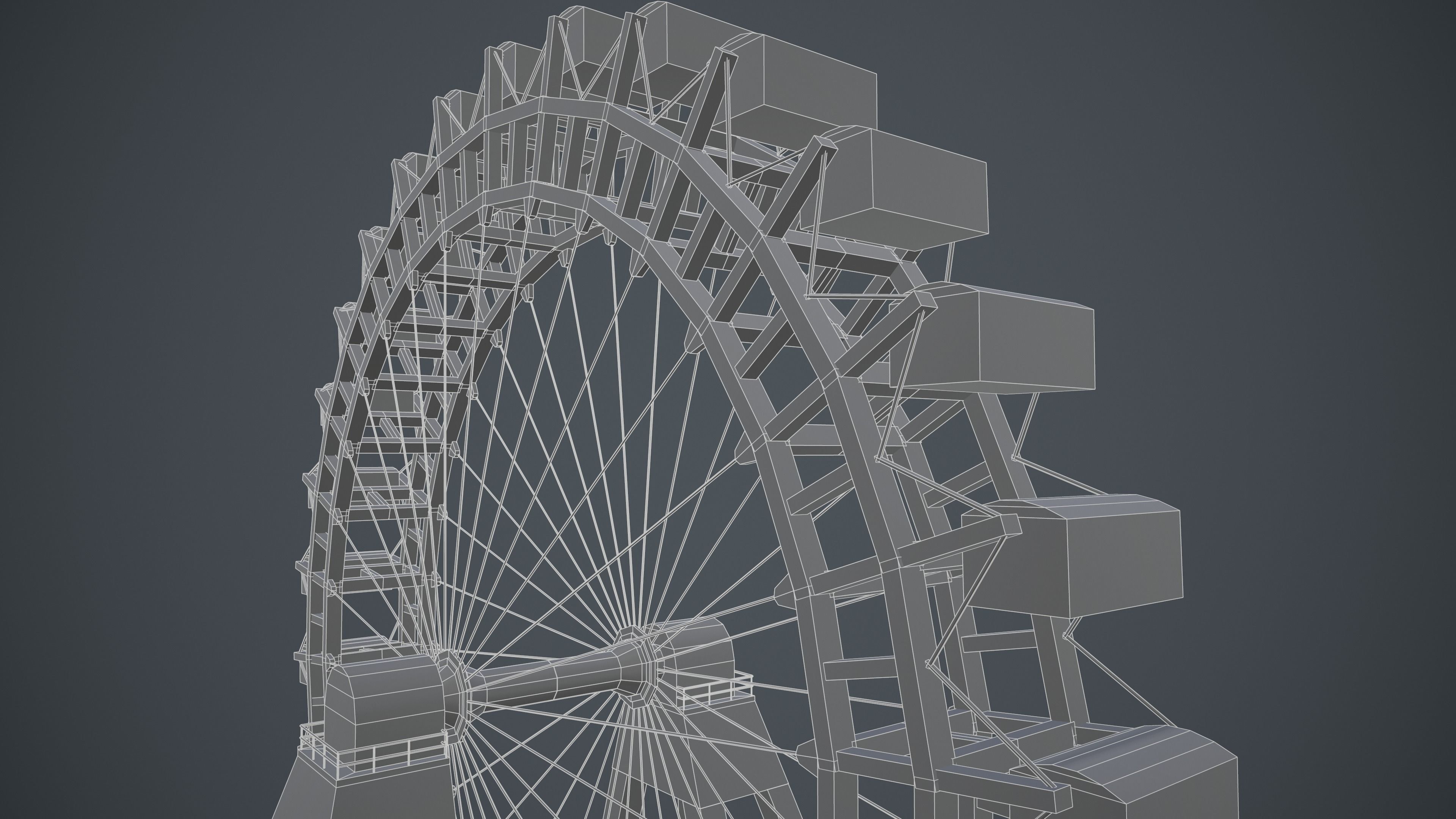 3D model Carousel Wheel Noria VR 4k PBR VR / AR / low-poly | CGTrader
