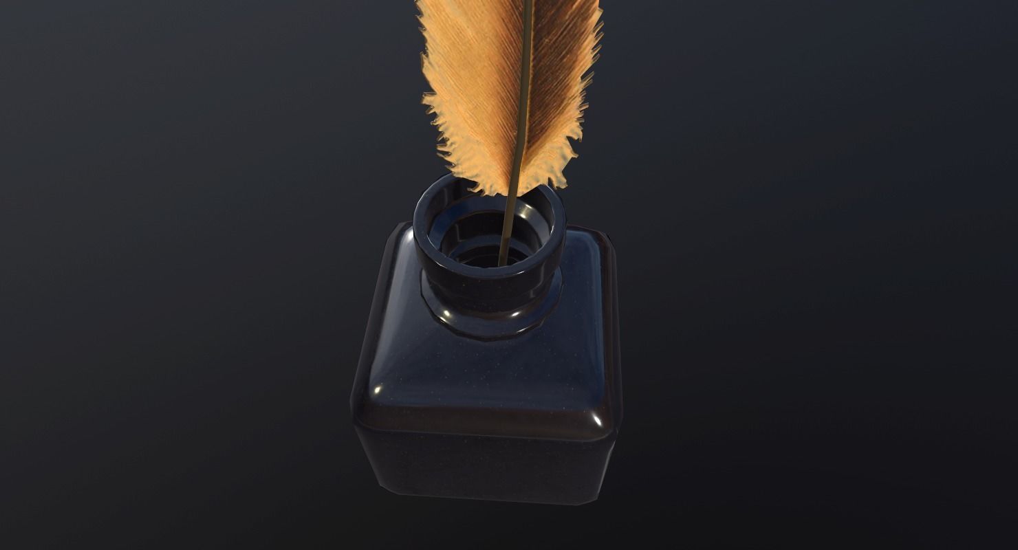 3D model inkpot PBR Game Ready VR / AR / low-poly | CGTrader