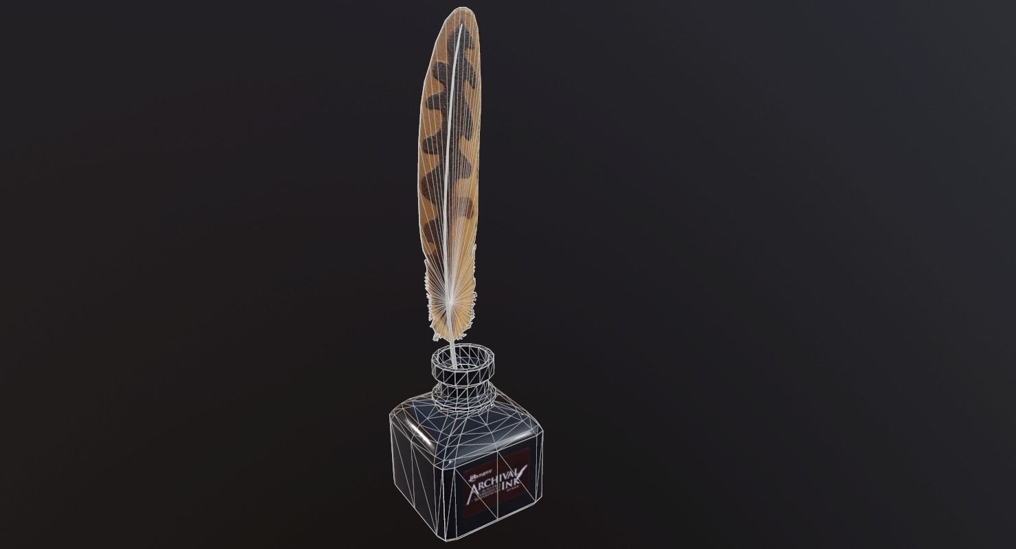 3D model inkpot PBR Game Ready VR / AR / low-poly | CGTrader