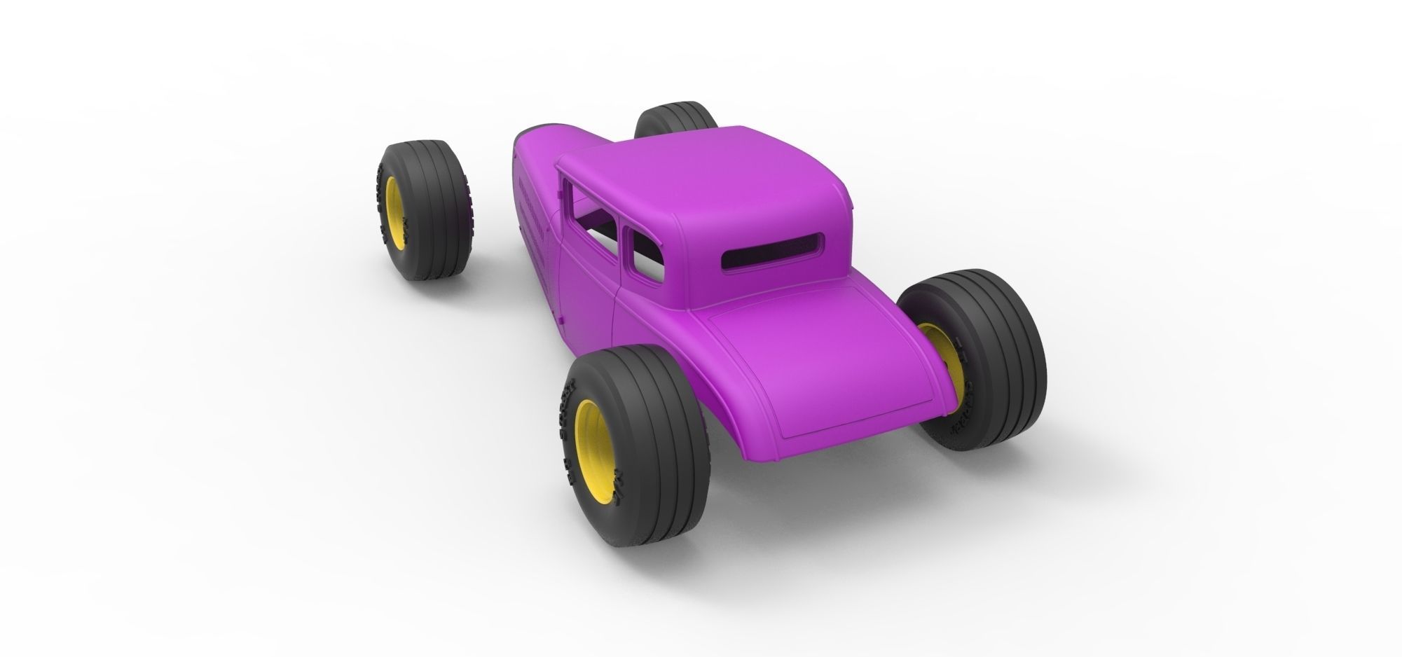 Diecast shell and wheels for Hot rod Scale 1 to 24 3D model 3D ...