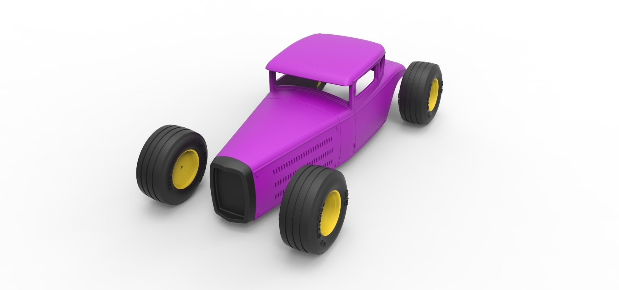 Diecast shell and wheels for Hot rod Scale 1 to 24 3D model 3D ...