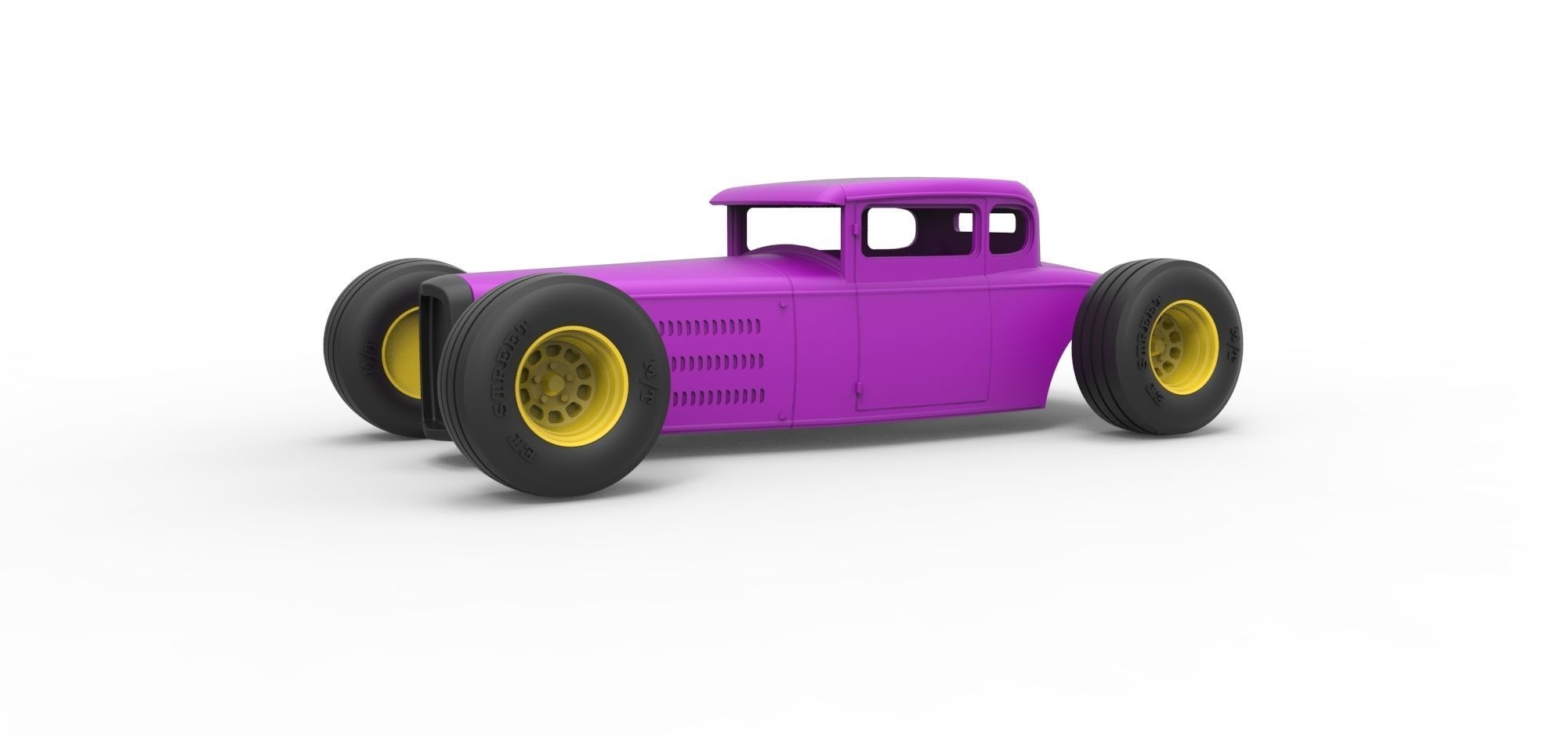 Diecast shell and wheels for Hot rod Scale 1 to 24 3D model 3D ...