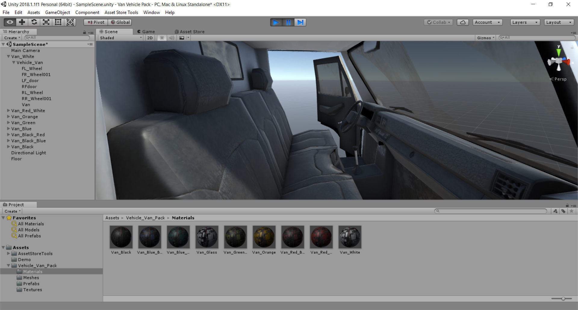 3D model Van Vehicle Pack for Unity 3D VR / AR / low-poly | CGTrader