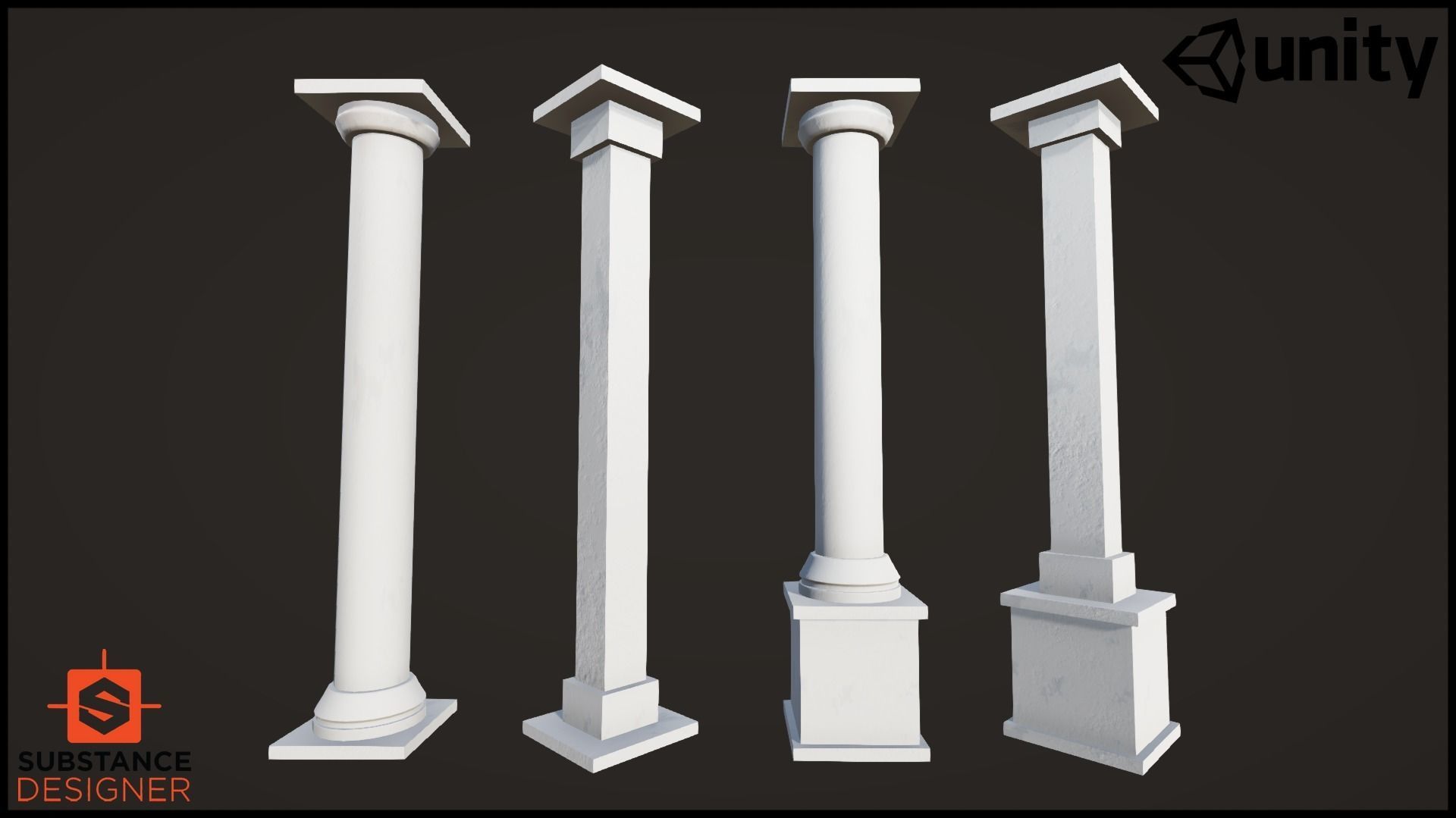 PBR Columns 3D model | CGTrader