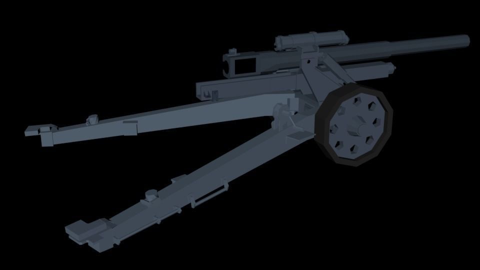 3D model SFH18 Cannon LowPoly isometric VR / AR / low-poly | CGTrader