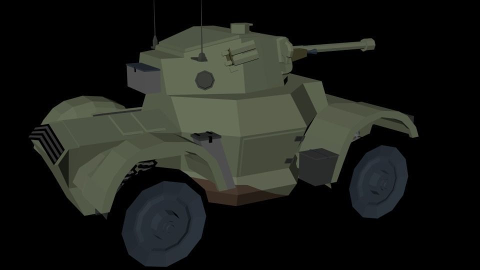 3D model Daimler Mk1 LowPoly isometric WW2 VR / AR / low-poly | CGTrader