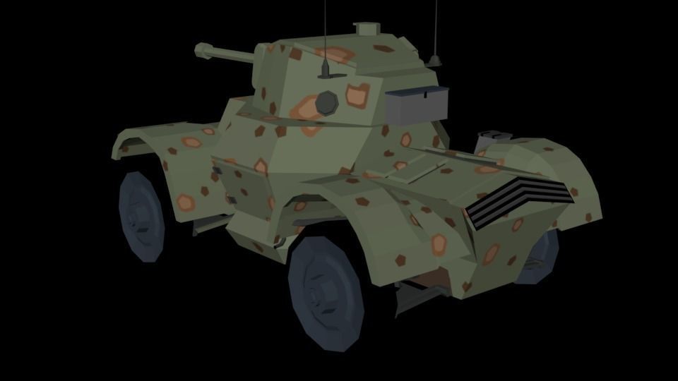 3D model Daimler Mk1 LowPoly isometric WW2 VR / AR / low-poly | CGTrader