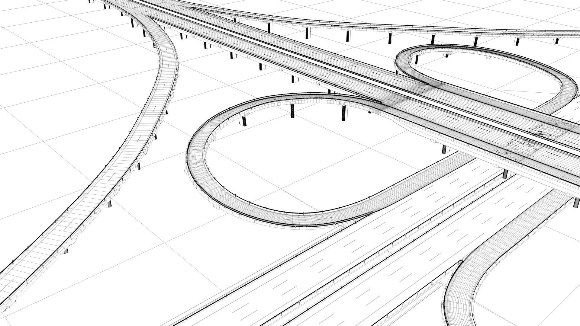 Highway Intersection Road Bridge 3D model | CGTrader