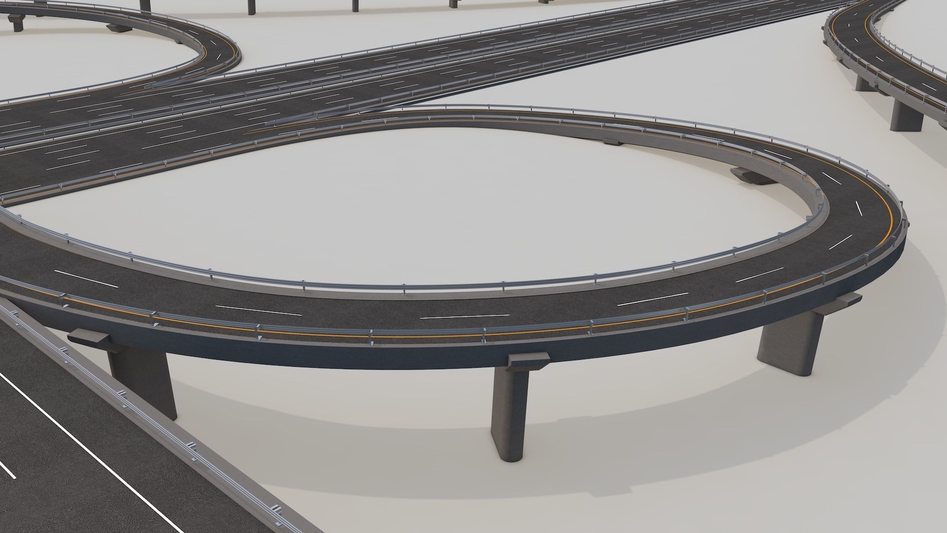 Highway Intersection Road Bridge 3D model | CGTrader