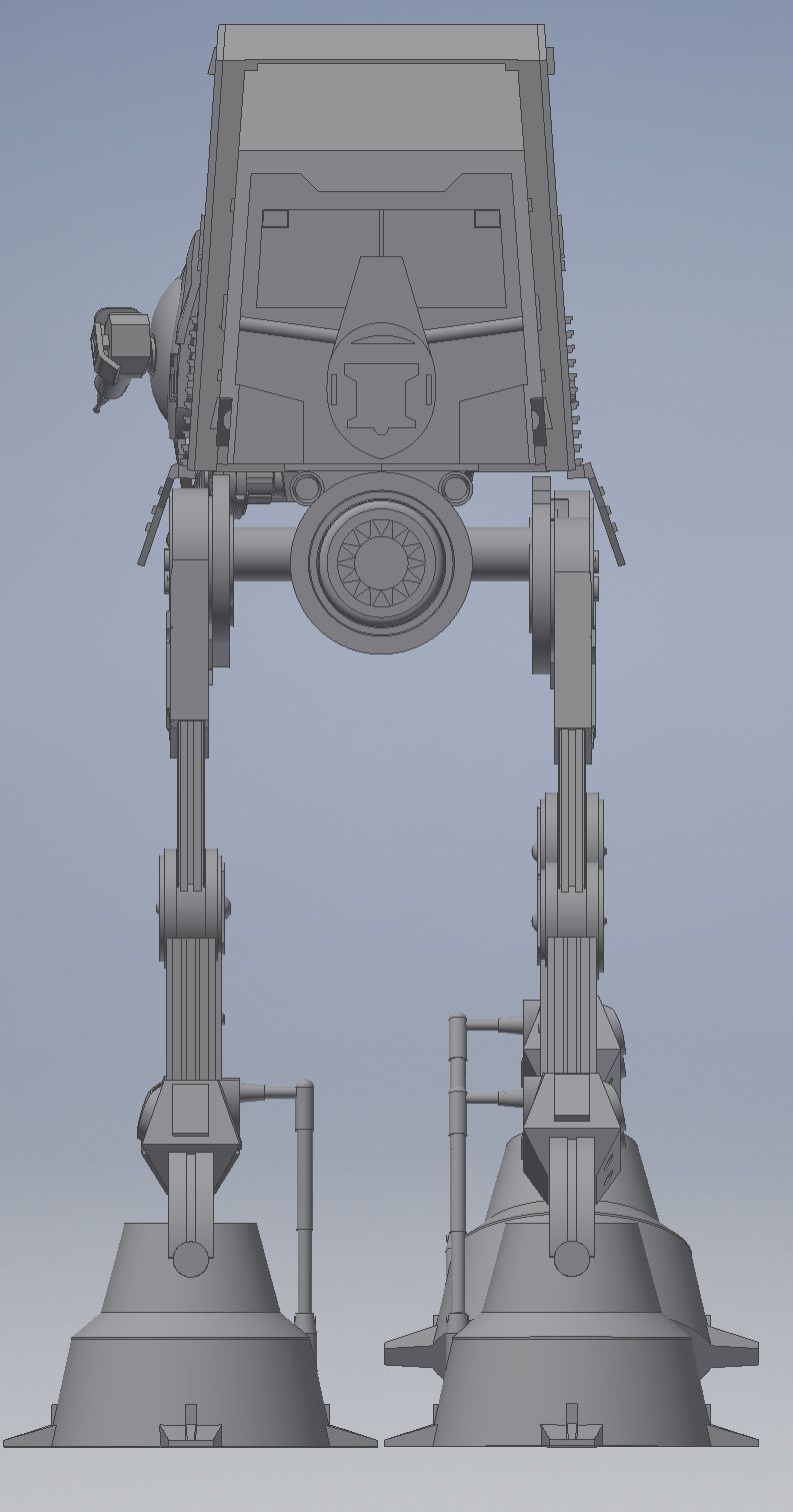 Ultra Realistic Star Wars AT-AT Model 3D model 3D printable | CGTrader