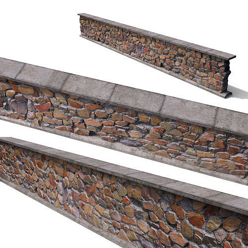 3D model Granite wall based-scan VR / AR / low-poly | CGTrader