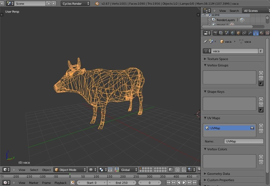 3D model cow made in the blender VR / AR / low-poly | CGTrader
