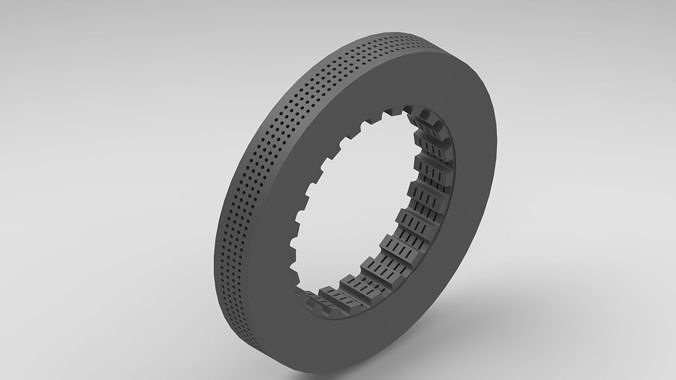 F1 CAR CERAMIC VENTILATED BRAKE DISC 3D model | CGTrader