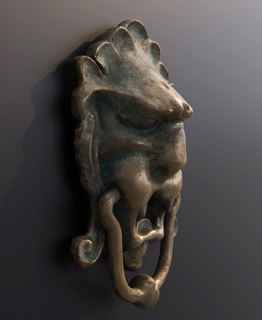 3D model Old brass knocker VR / AR / low-poly | CGTrader