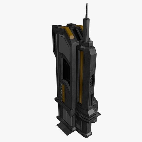 3D model Low-poly Sci-fi Tower Building VR / AR / low-poly | CGTrader