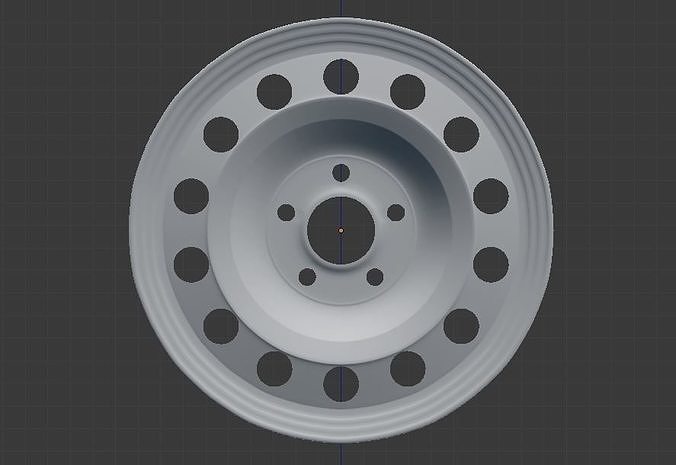 Steelies wheel with holes 3D model | CGTrader