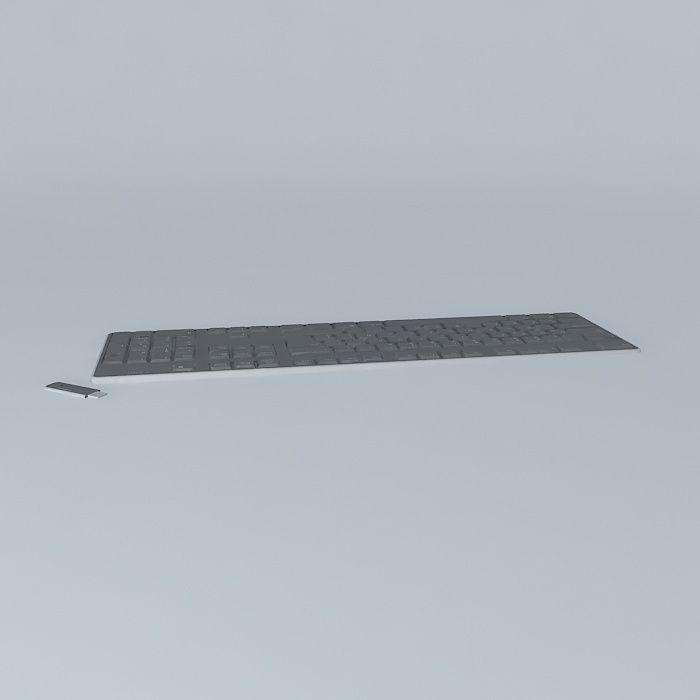 Titanium wireless keyboard D 1000 free 3D model | CGTrader