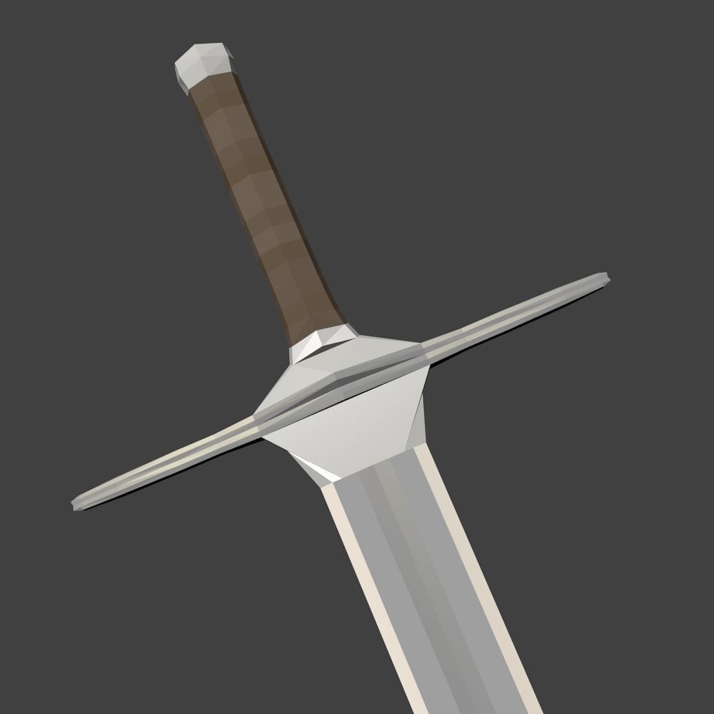 two-faced battle sword free VR / AR / low-poly 3D model | CGTrader