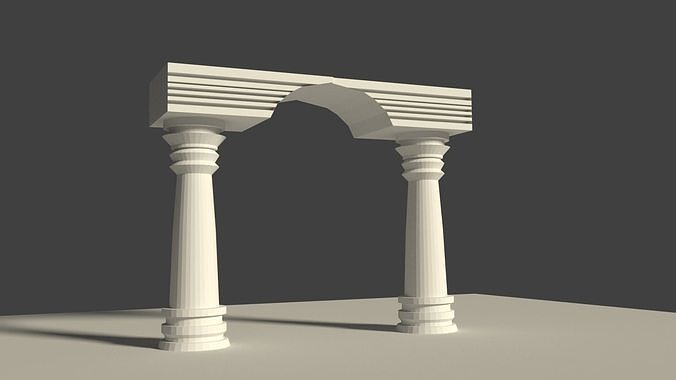castle arch with two pillars free VR / AR / low-poly 3D model | CGTrader