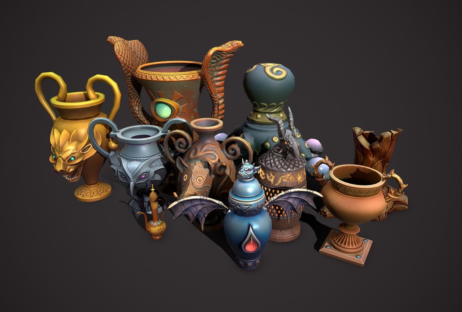3D model fantasy props VR / AR / low-poly | CGTrader