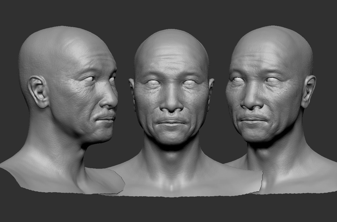 Man Head Base mesh 3D model | CGTrader