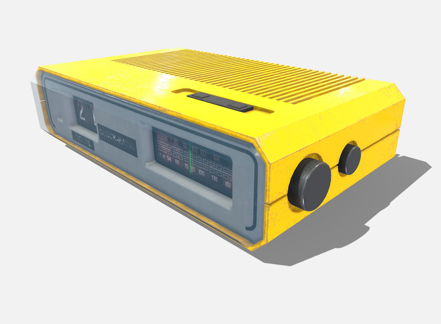3D model Low Poly PBR Clock Radio VR / AR / low-poly | CGTrader