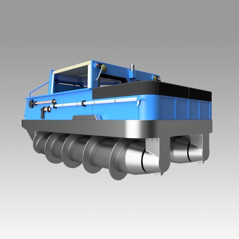 Screw terrain vehicle ZIL-2906 3D model | CGTrader