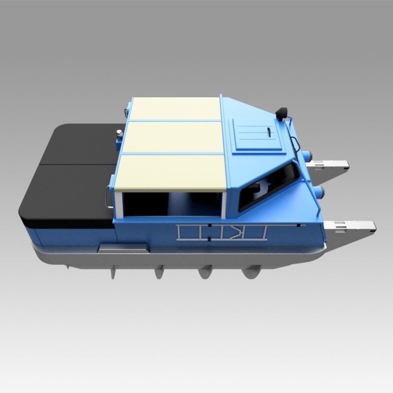 Screw terrain vehicle ZIL-2906 3D model | CGTrader