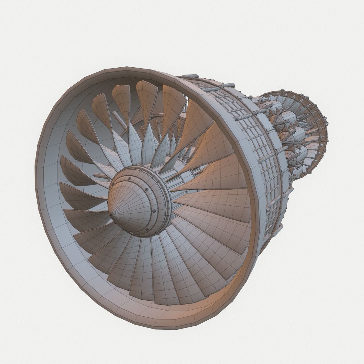 Afterburning Turbofan Engine 3D model | CGTrader
