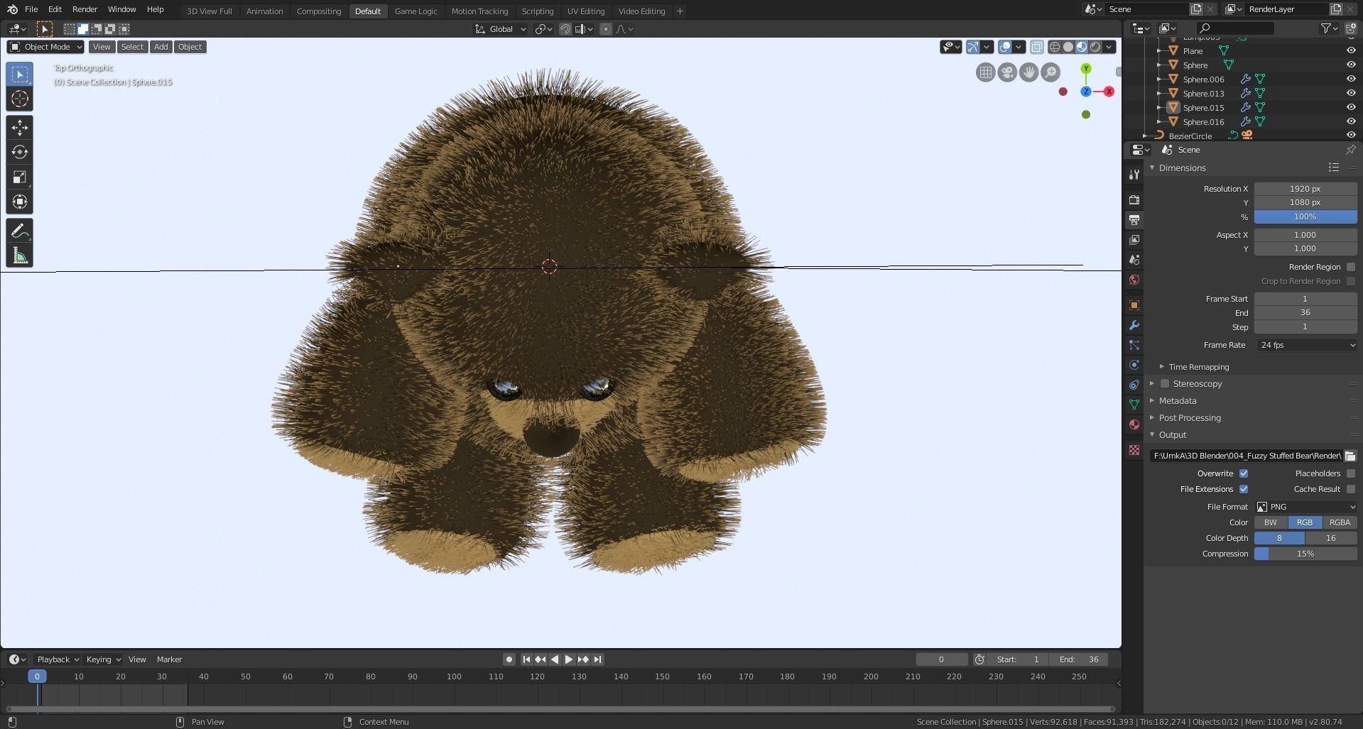Fluffy Teddy Bear - Blender 3D model | CGTrader