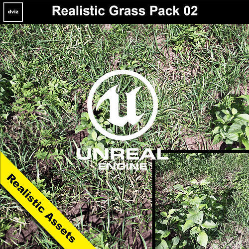 3D model Realistic Grass Pack 02 - Unreal Engine 4 VR / AR / low-poly ...