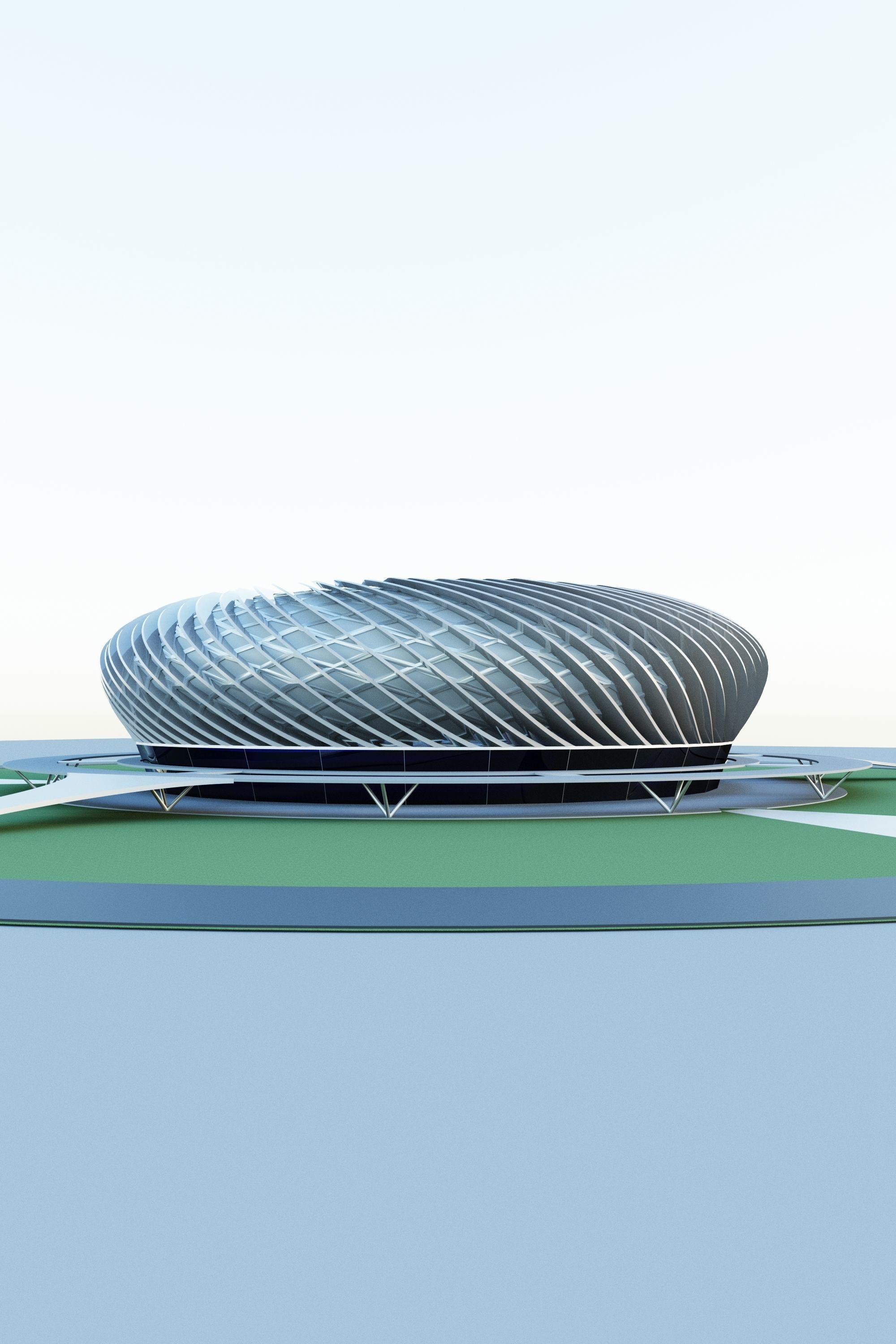 Stadium09 soccer stadium with circular shape 3D model | CGTrader