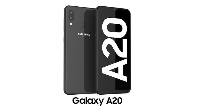 Samsung Galaxy A20 Black 3D model | CGTrader