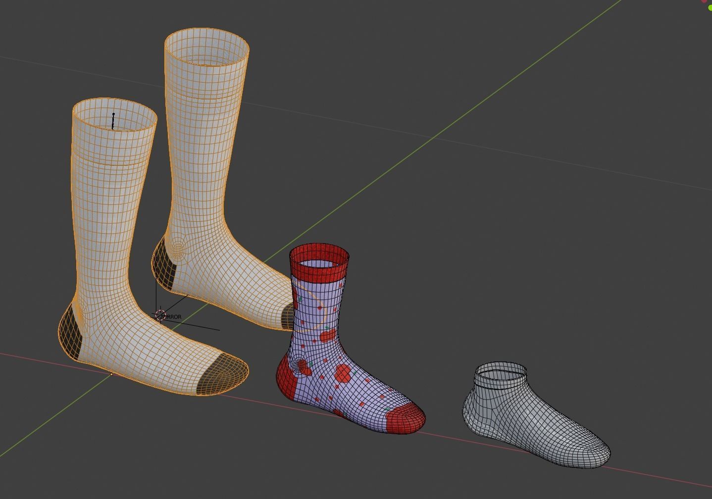 3D model Full Mockup for socks VR / AR / low-poly | CGTrader