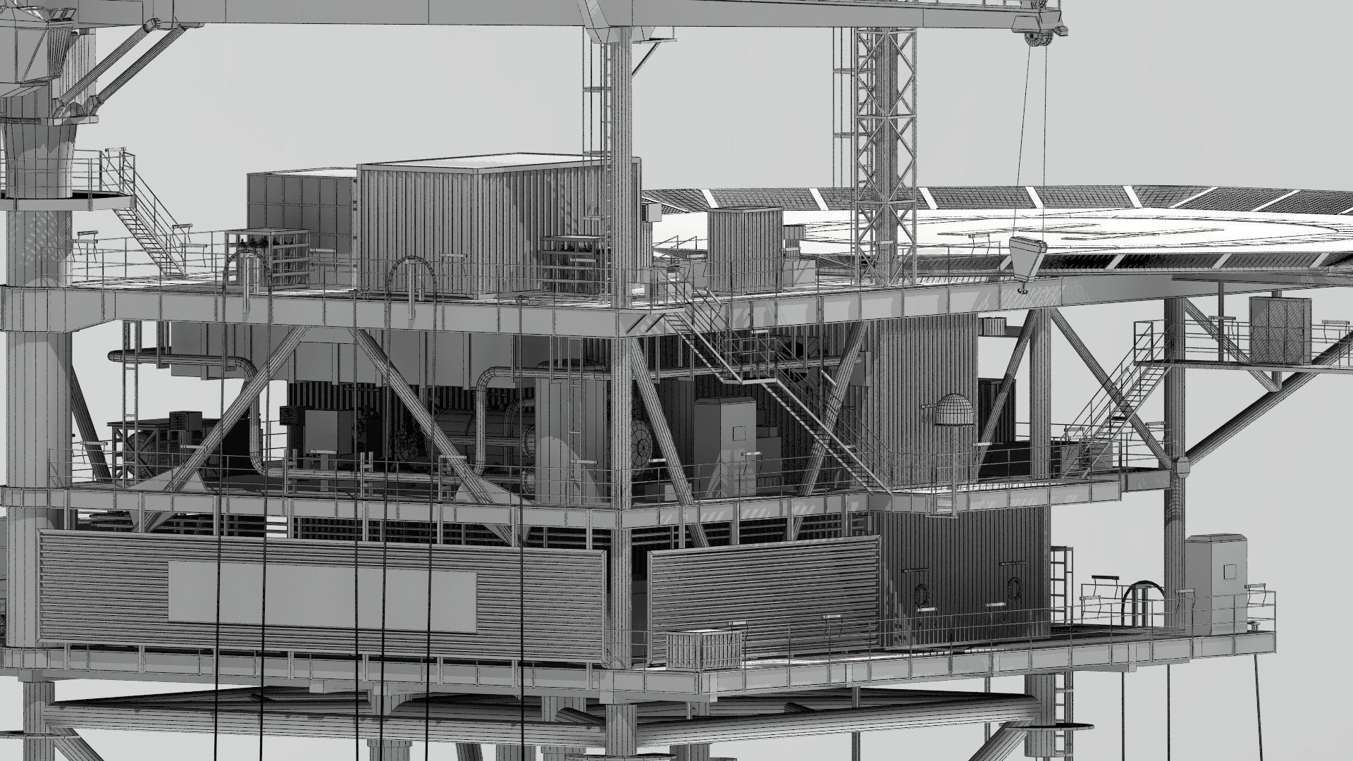 minimum facility platform 3D model | CGTrader