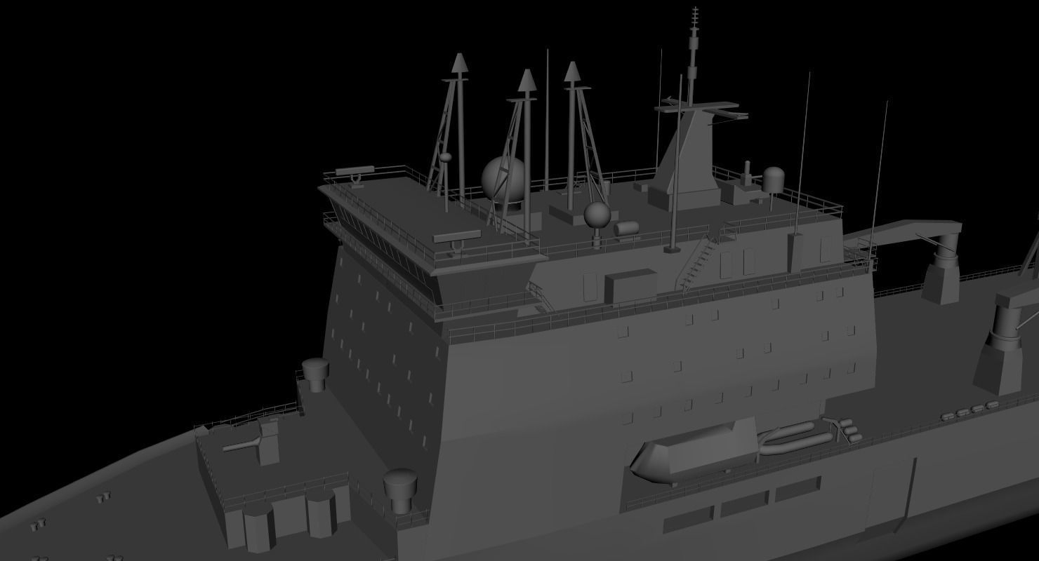 3D model Landing Ship Bay-Class VR / AR / low-poly | CGTrader