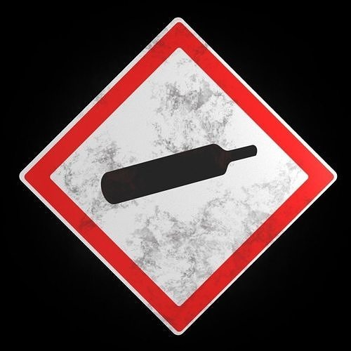 3D model Gasbottle sign VR / AR / low-poly | CGTrader