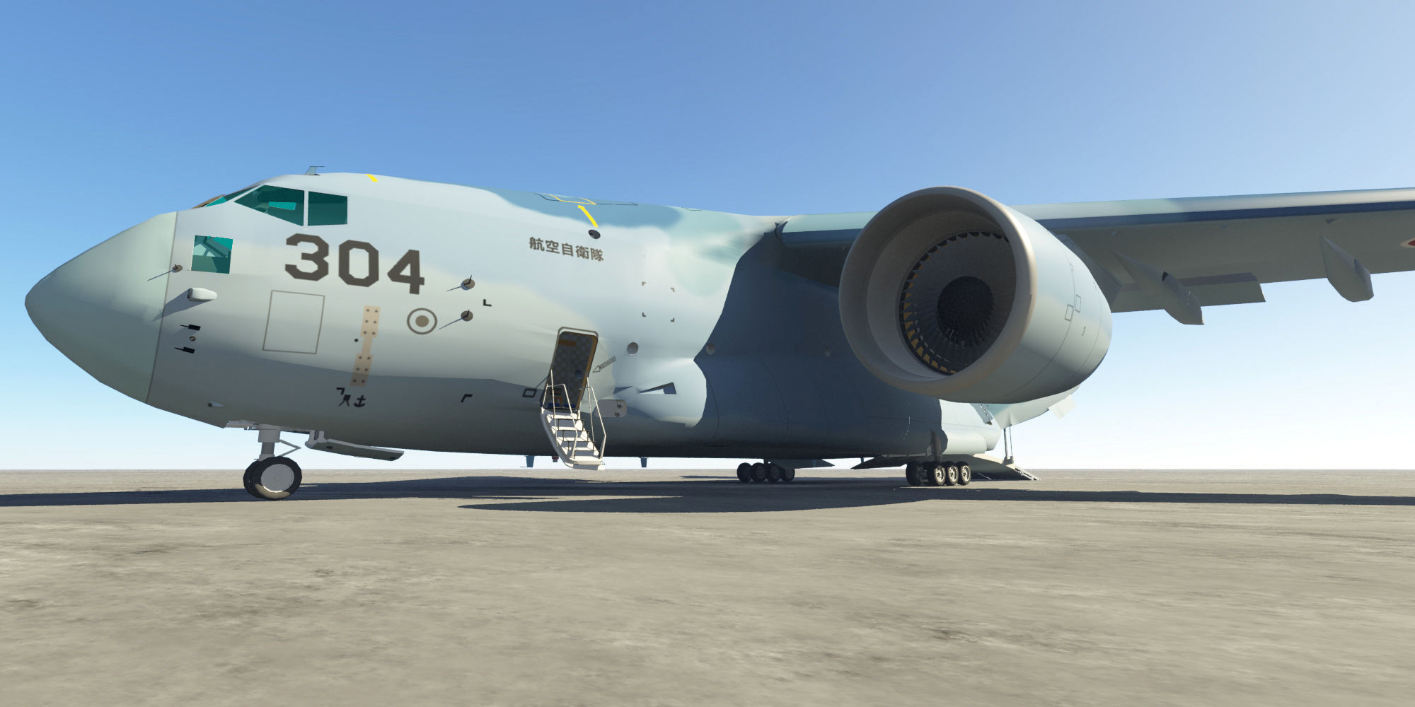 JASDF Kawasaki C-2 Cargo Plane revised edition 3D model | CGTrader