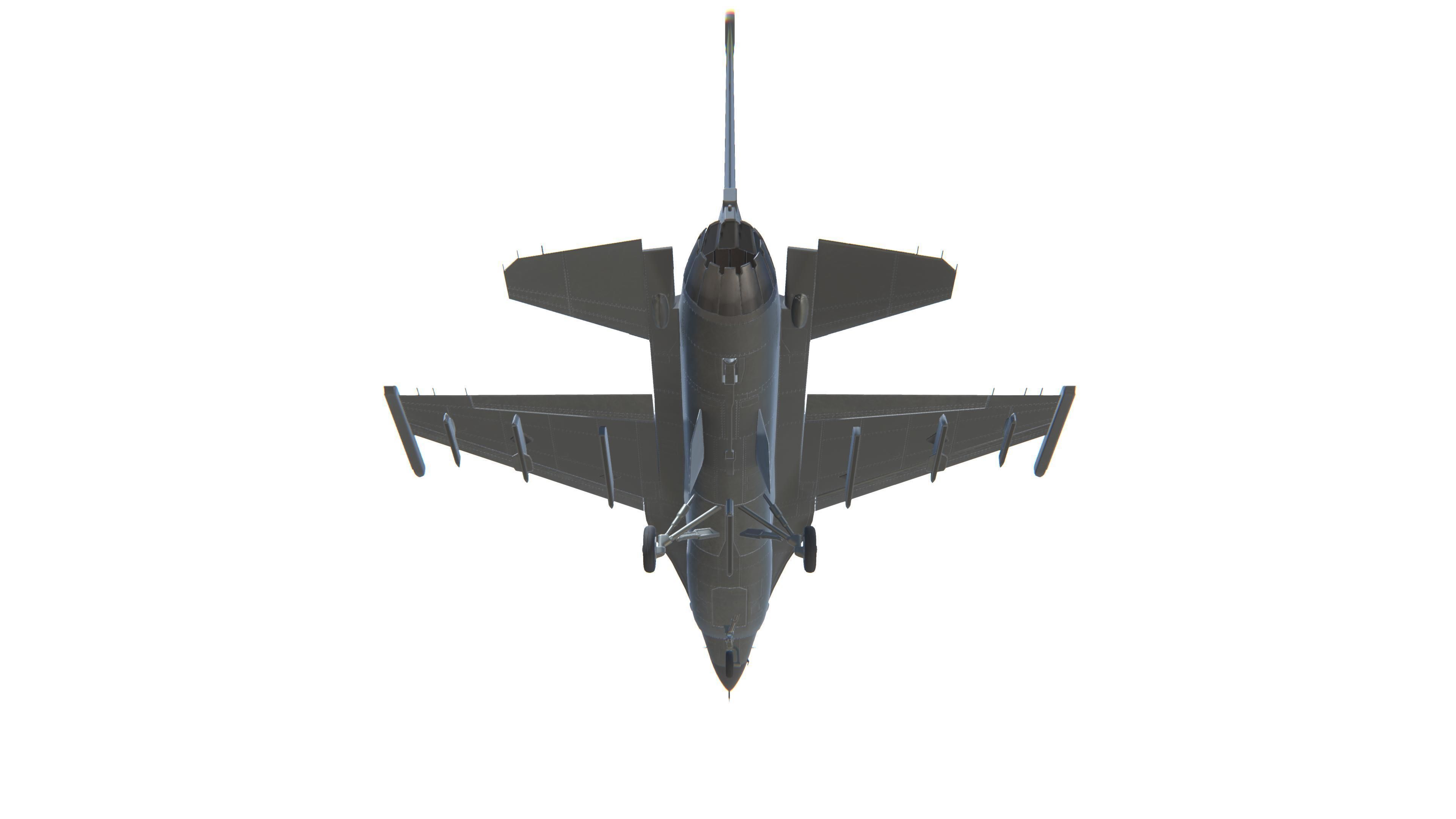 3D model F-16 Fighting Falcon Jet Fighter Aircraft VR / AR / low-poly ...