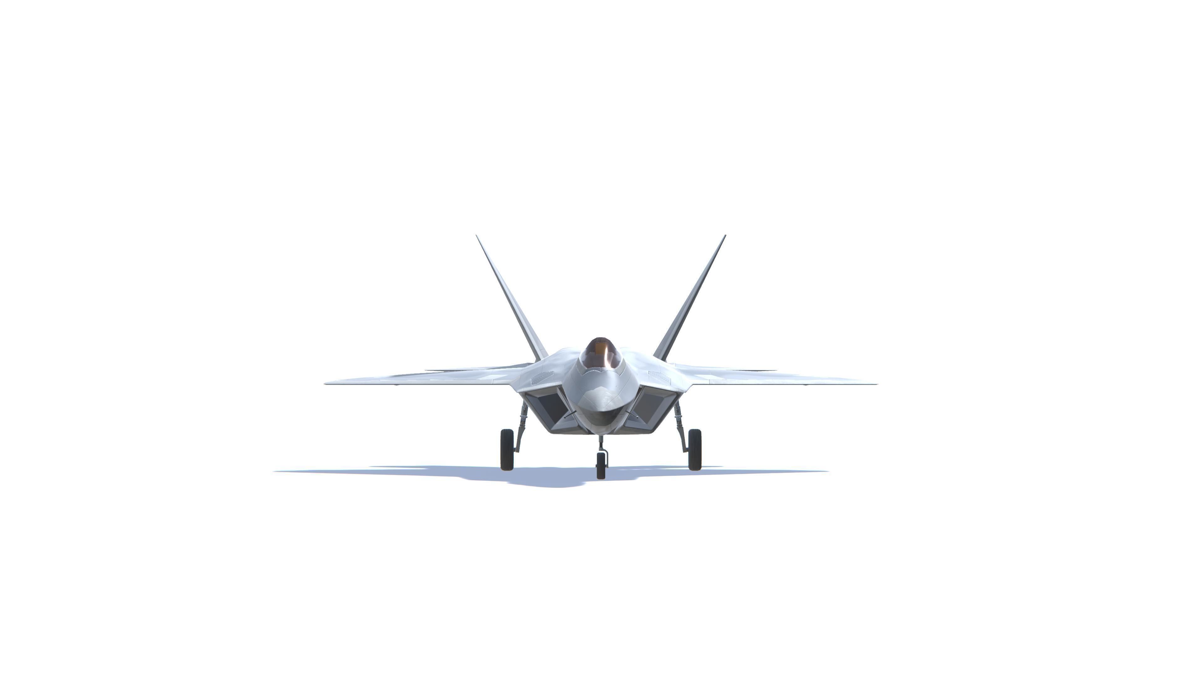 3D model F-22 Raptor Jet Fighter Aircraft VR / AR / low-poly | CGTrader