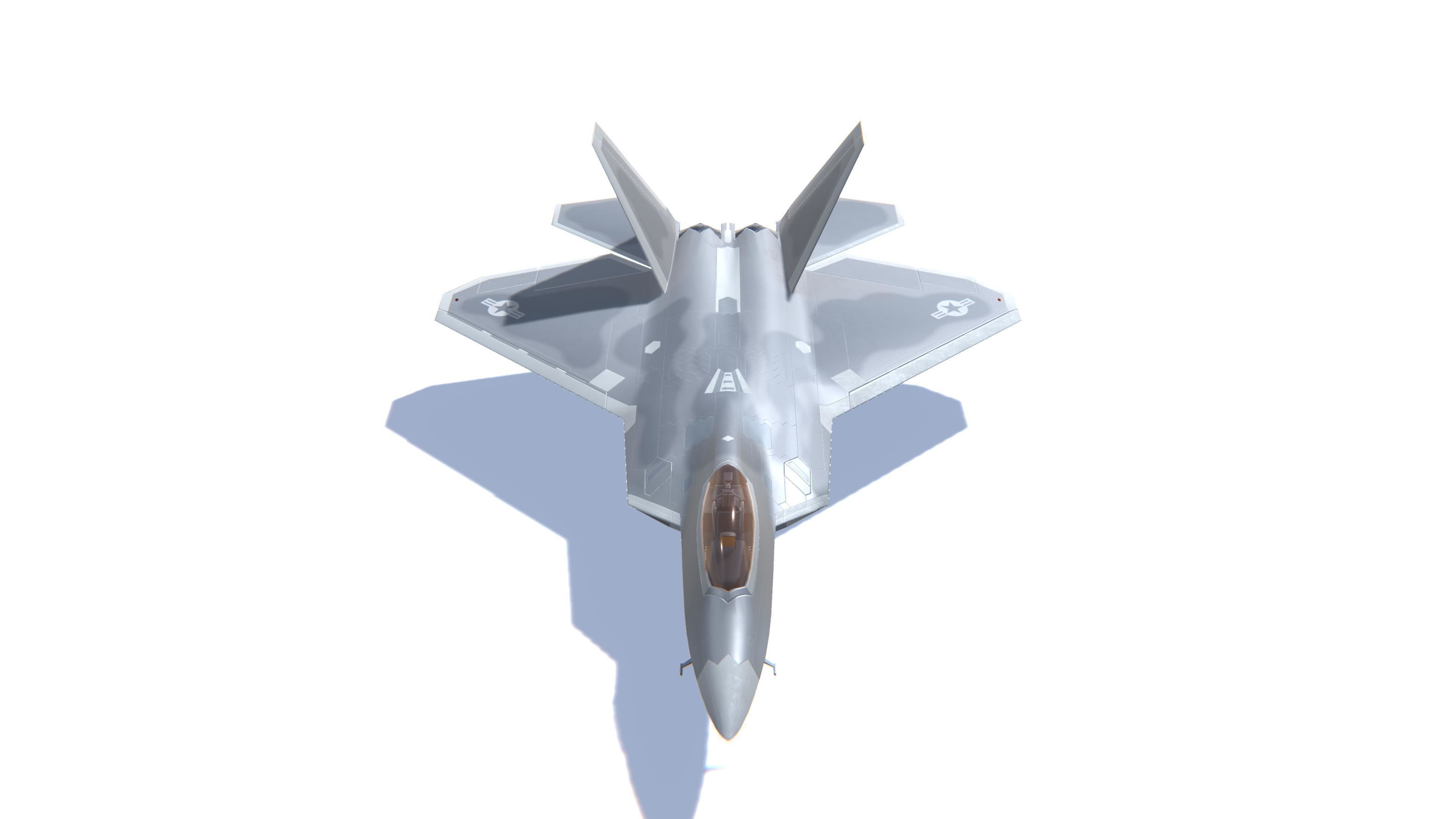 3D model F-22 Raptor Jet Fighter Aircraft VR / AR / low-poly | CGTrader