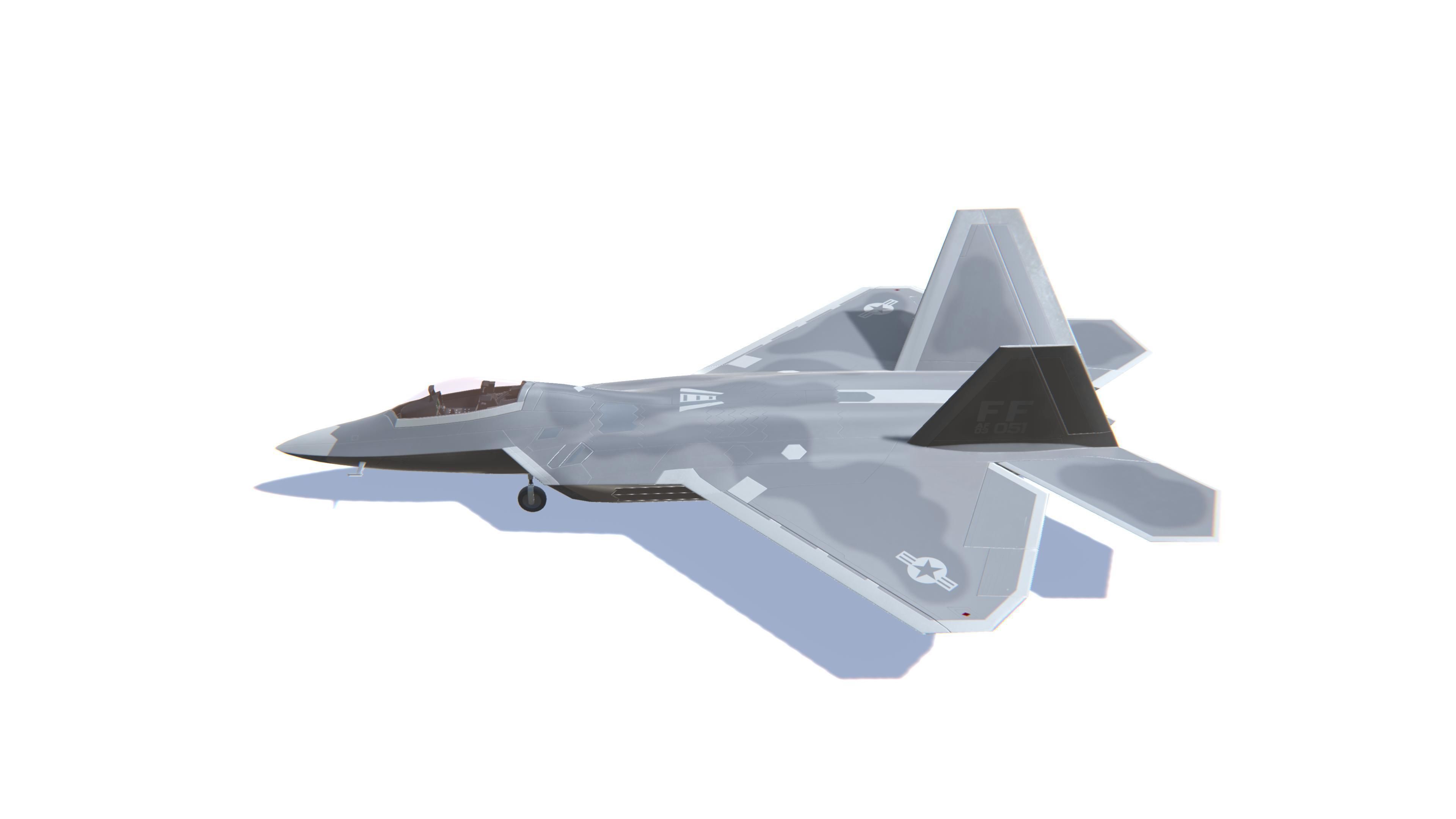 3D model F-22 Raptor Jet Fighter Aircraft VR / AR / low-poly | CGTrader