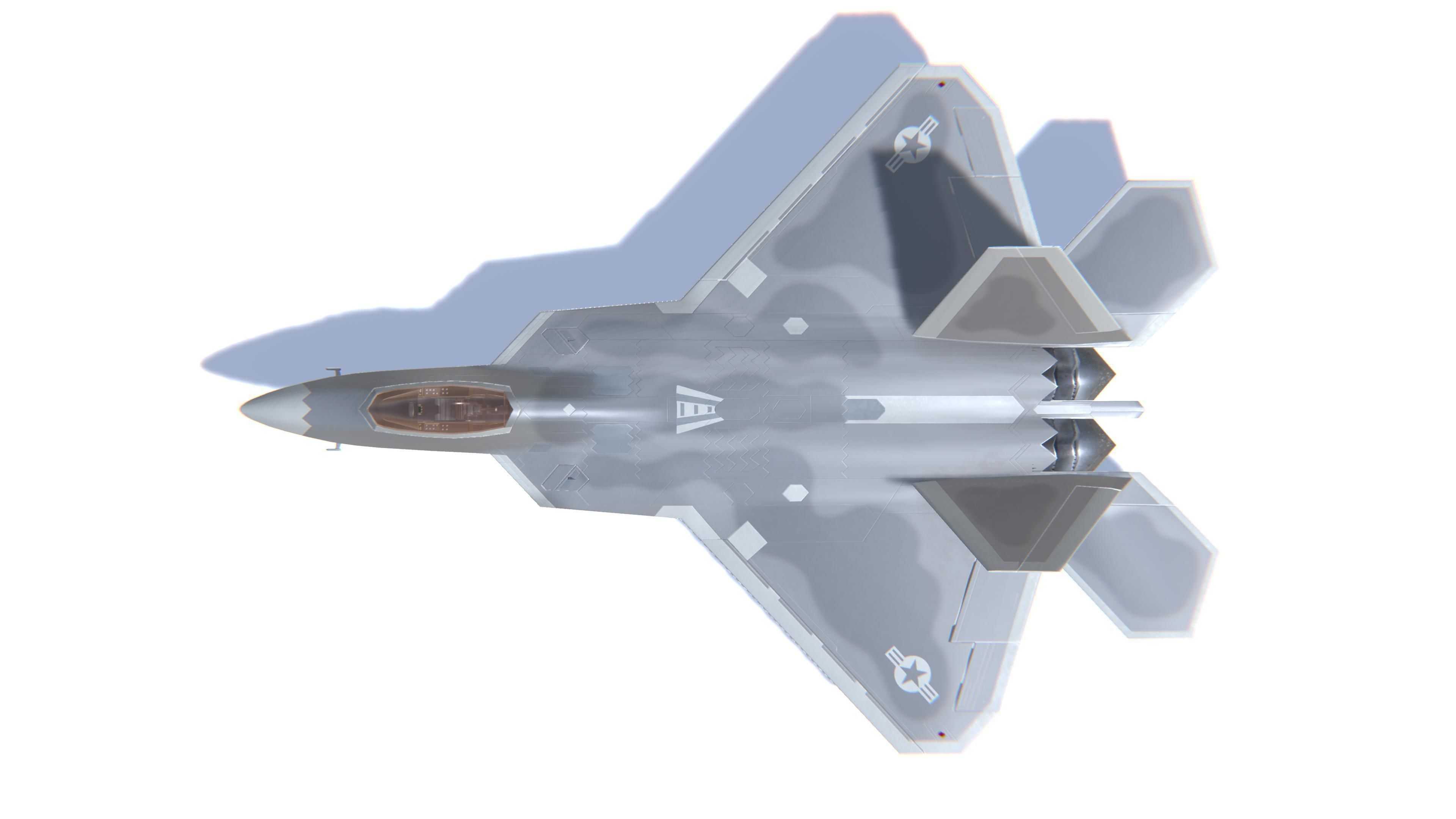 3D model F-22 Raptor Jet Fighter Aircraft VR / AR / low-poly | CGTrader