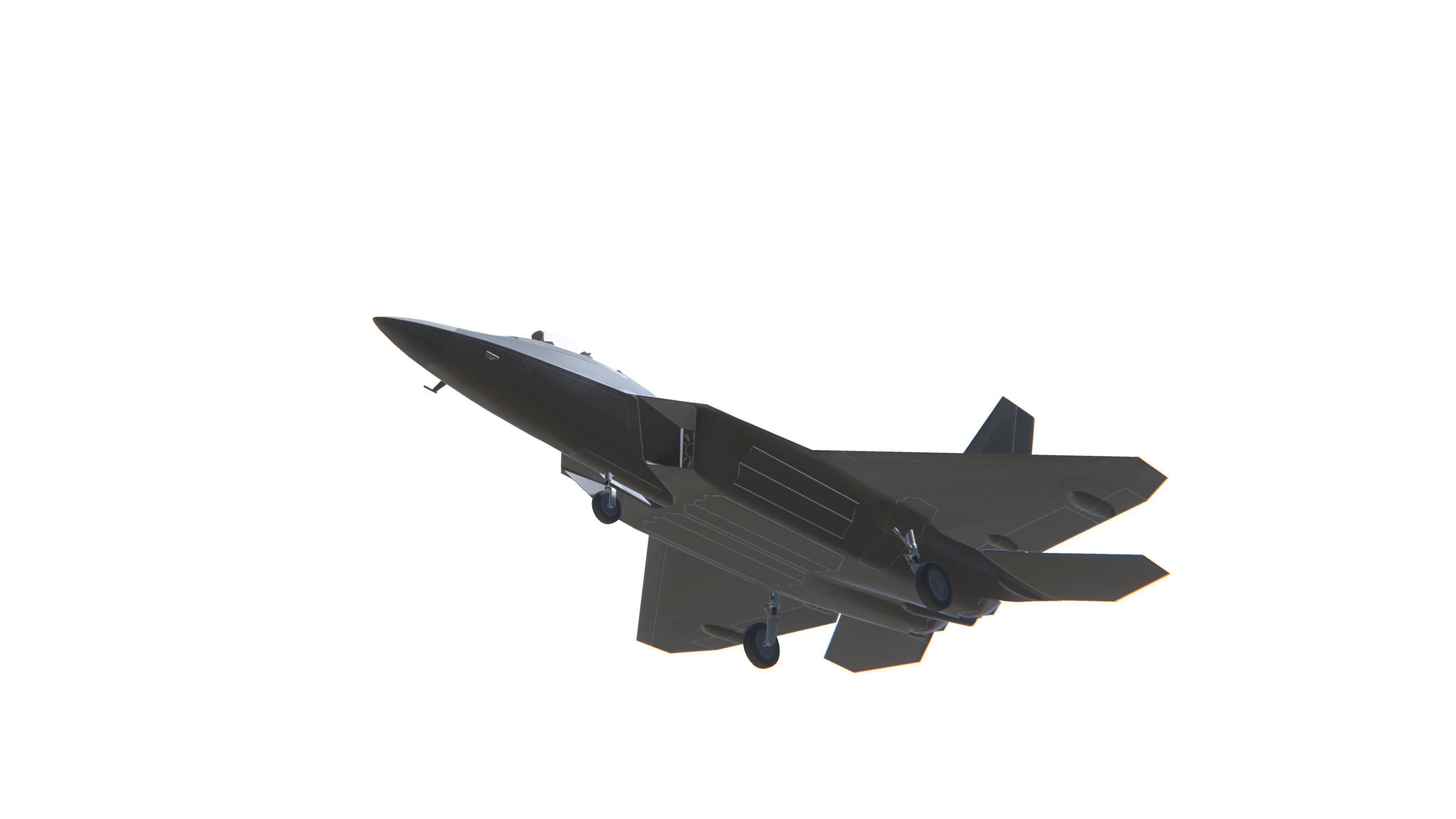 3D model F-22 Raptor Jet Fighter Aircraft VR / AR / low-poly | CGTrader
